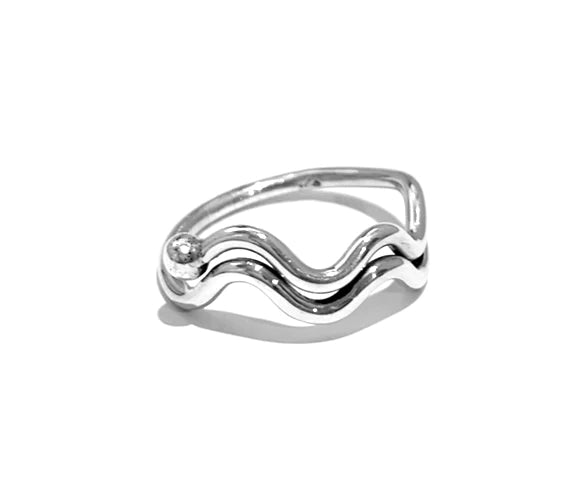 triple wave 2 wire ring – For the Love of Silver